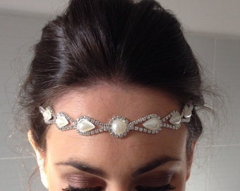 Pearl forehead band | Etsy