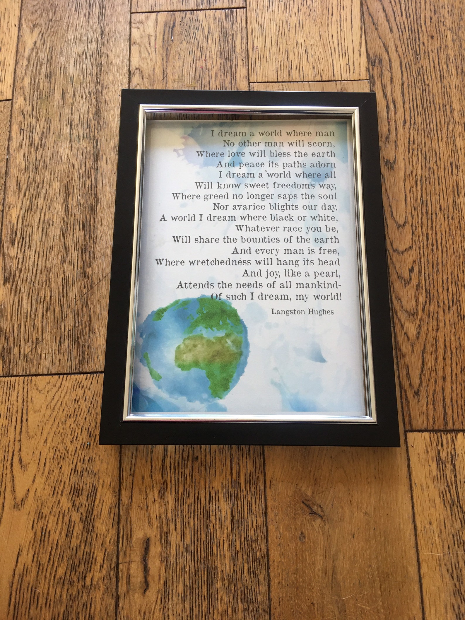 I Dream a World poem by Langston Hughes Unframed print | Etsy