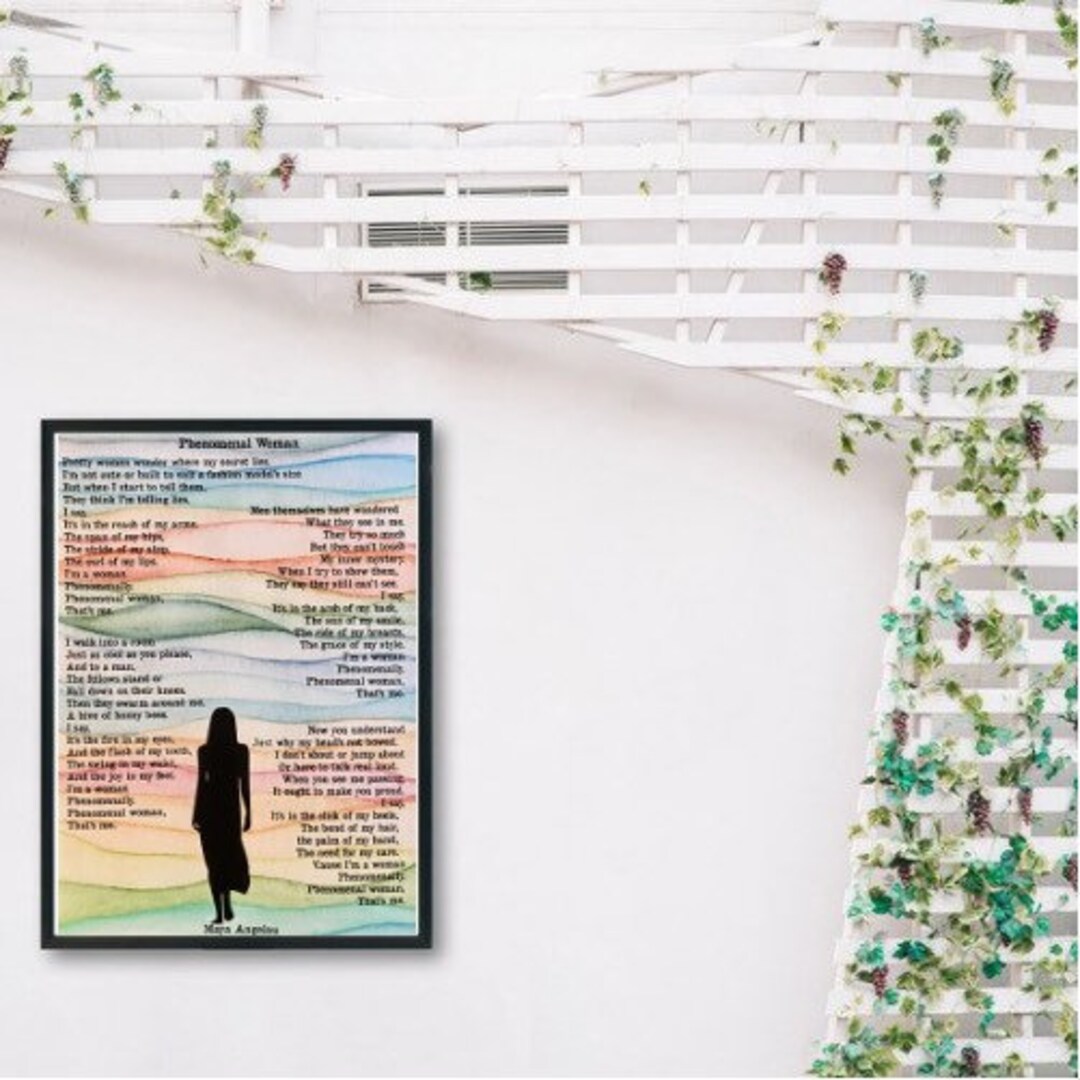 Phenomenal Woman Poem by Maya Angelou. Unframed A4 Print - Etsy UK