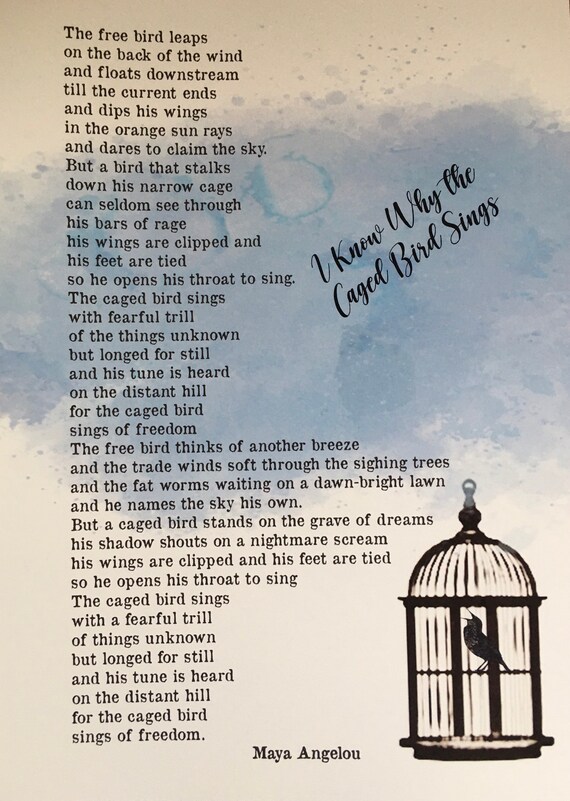 Maya Angelou I Know Why The Caged Bird Sings Poem