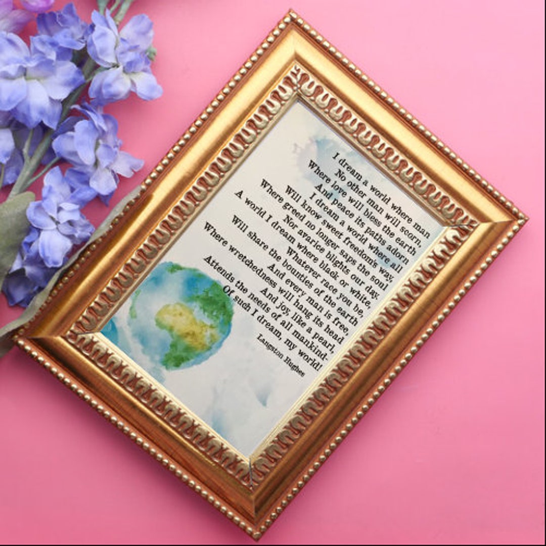 I Dream a World Poem by Langston Hughes, Unframed Print - Etsy