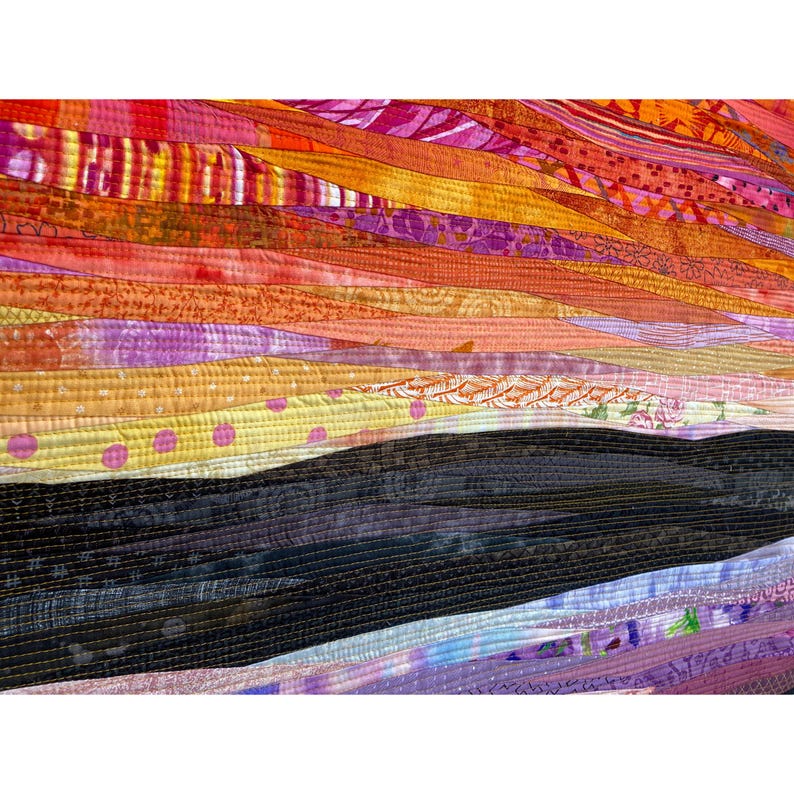 Dayspring Art Quilt: Original Sunrise Landscape, 32x60 - Etsy