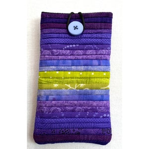 Quilted Phone Case in Spring Purples and Greens Makes Great Gift or Use ...