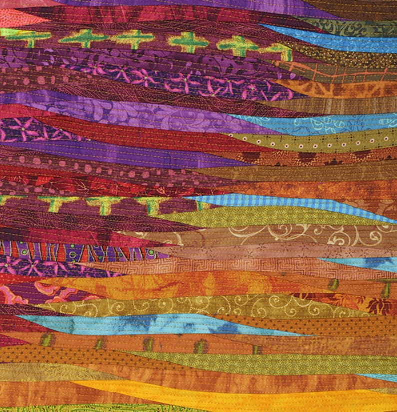 Modern art quilt. Abstract textiles. Wall art. 37x47 inches. | Etsy