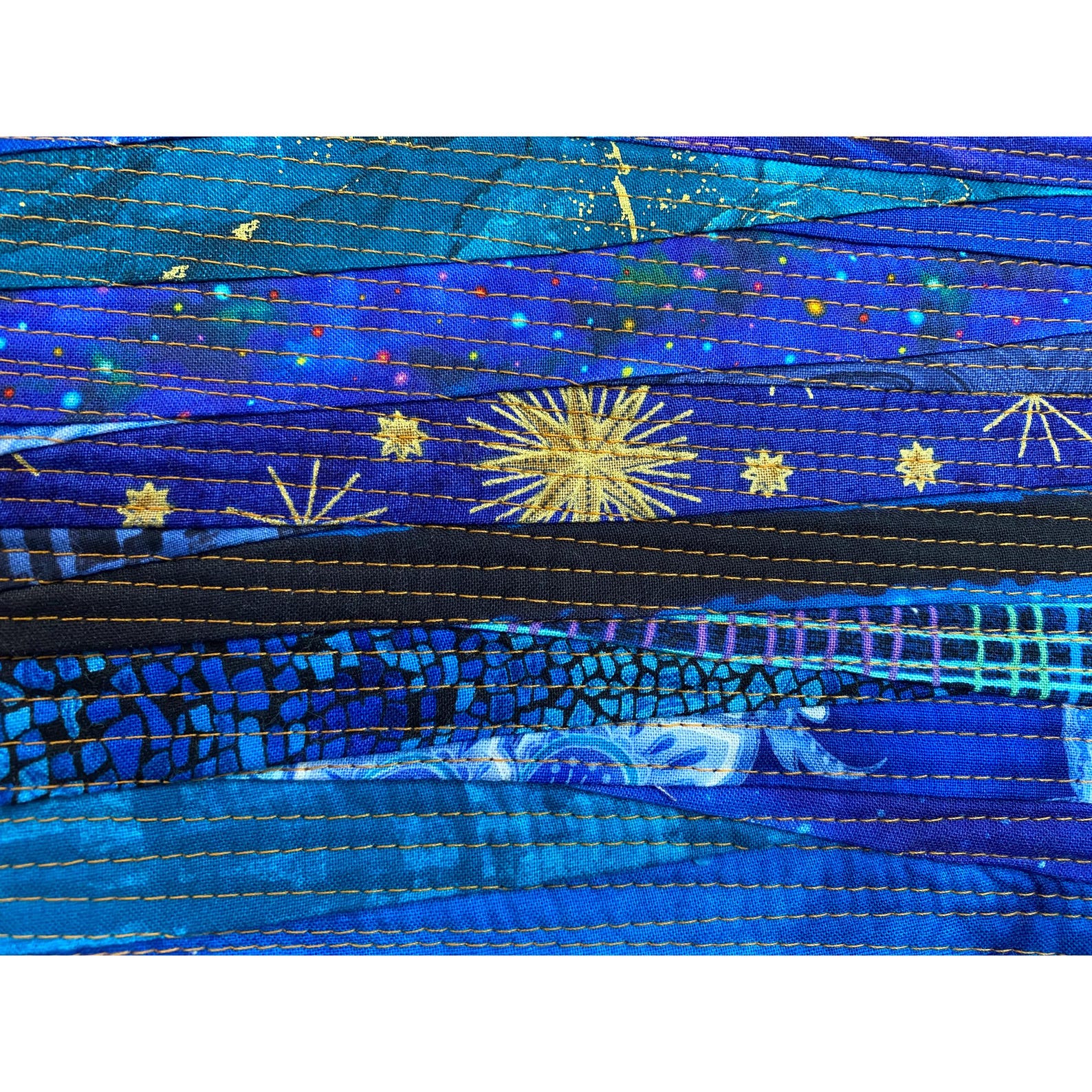 Bright Morning--original Art Quilt With Sun Against Blue Sky. 40 by 40 ...