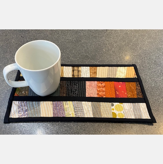 A new mug rug with a hint of sophistication. At 6.5 by 12.5 | Etsy
