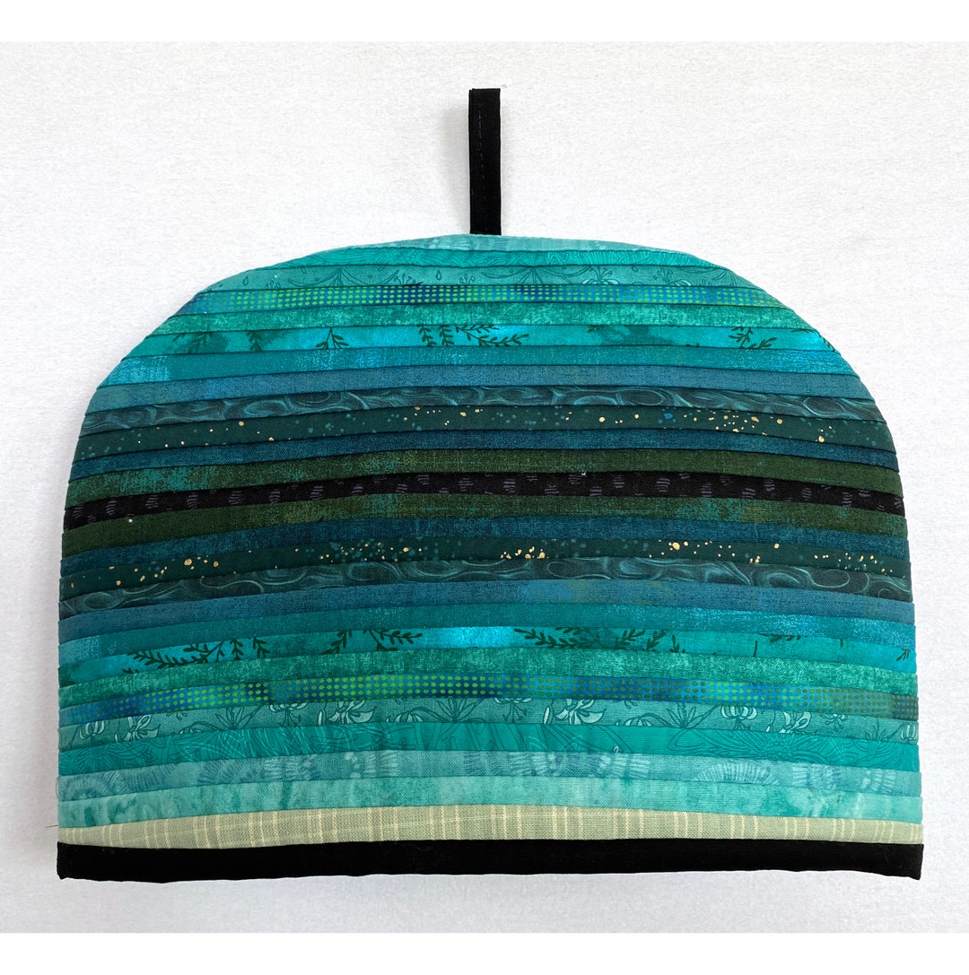 Keep Your Tea Warm Using This Medium Sized Quilted Tea Cozy in Teal ...