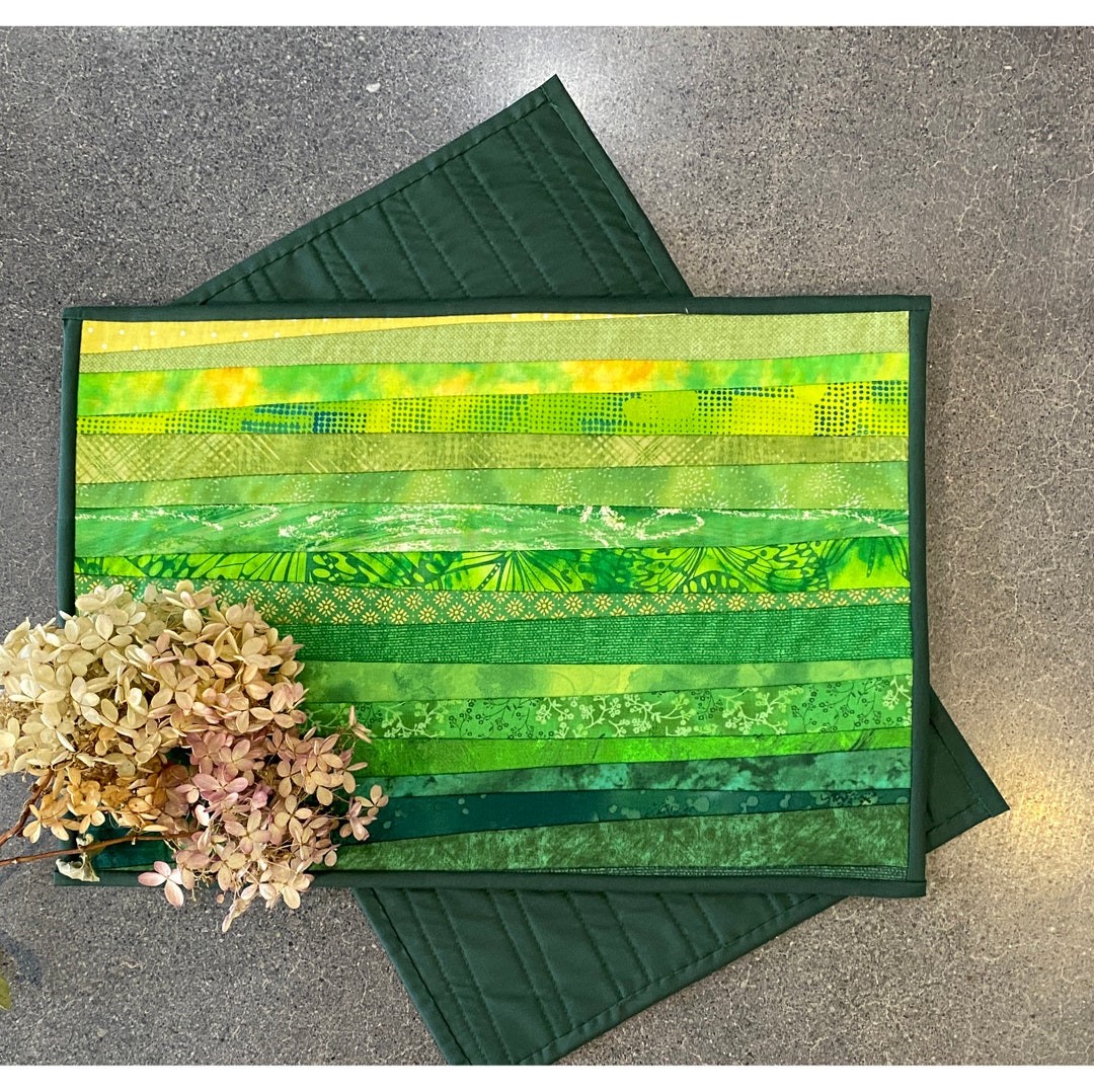Quilted Green Placemats Will Add a Bit of Cheer to Your Dining Table ...