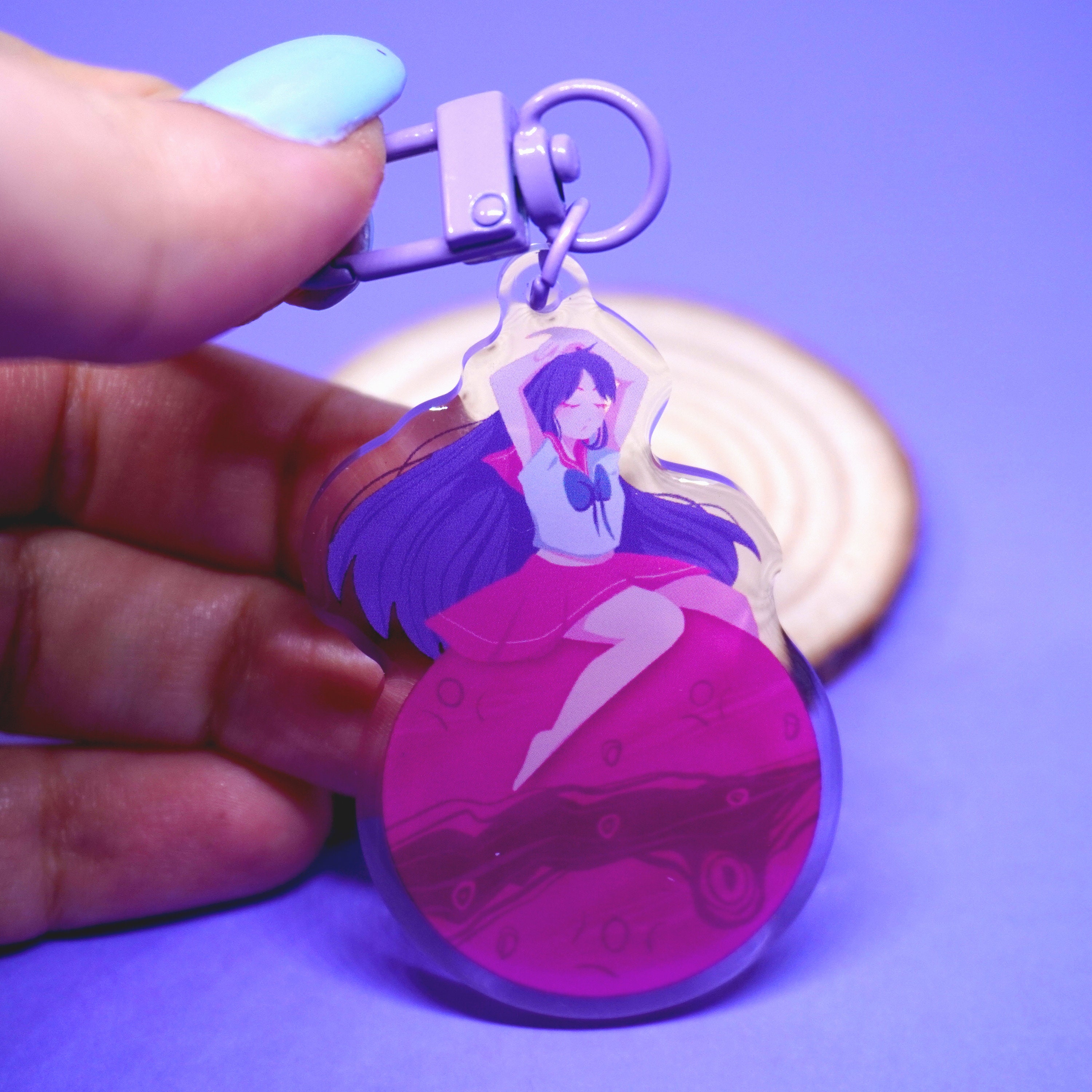 Cute Sailor Mars Rei Hino Kawaii Sailor Mars Bag Accessory Pastel Keychain Sailor Mars Accessory ...