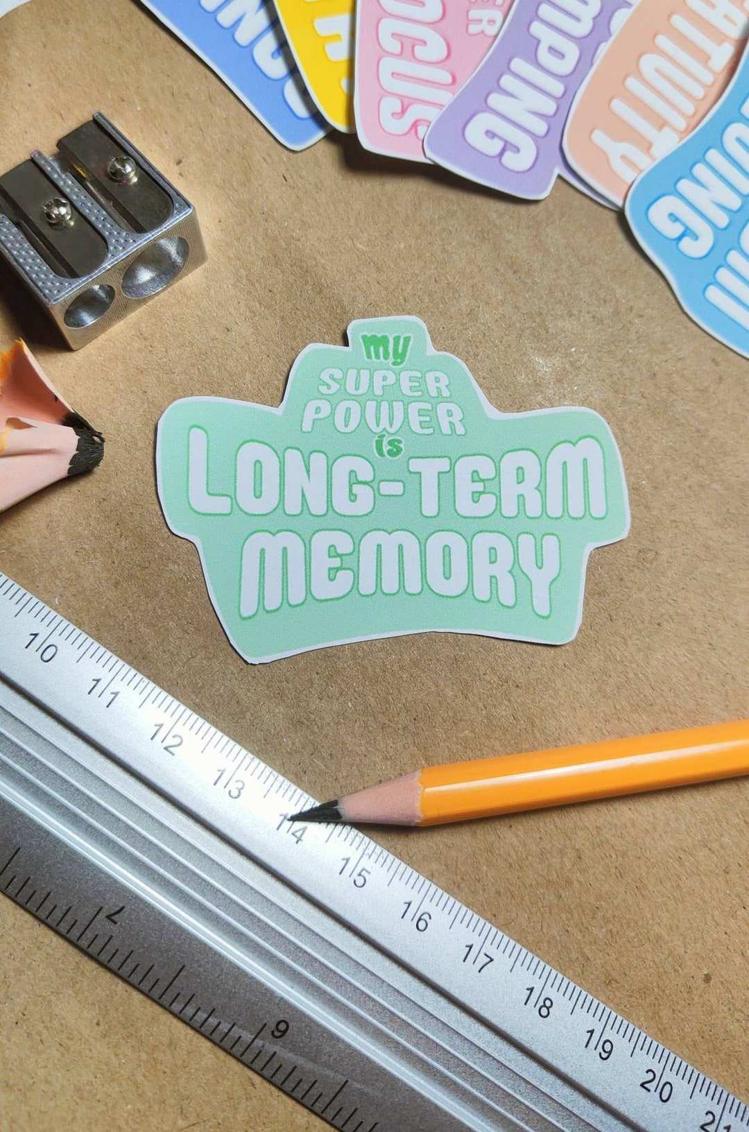 Cute ADHD Sticker ASD Sticker Autism Kawaii Sticker Mental Health ...