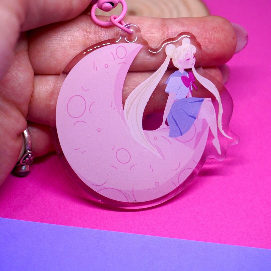 Cute Sailor Moon Usagi Tsukino Kawaii Sailor Bag Accessory Pastel Keychain Sailor Moon Accessory ...