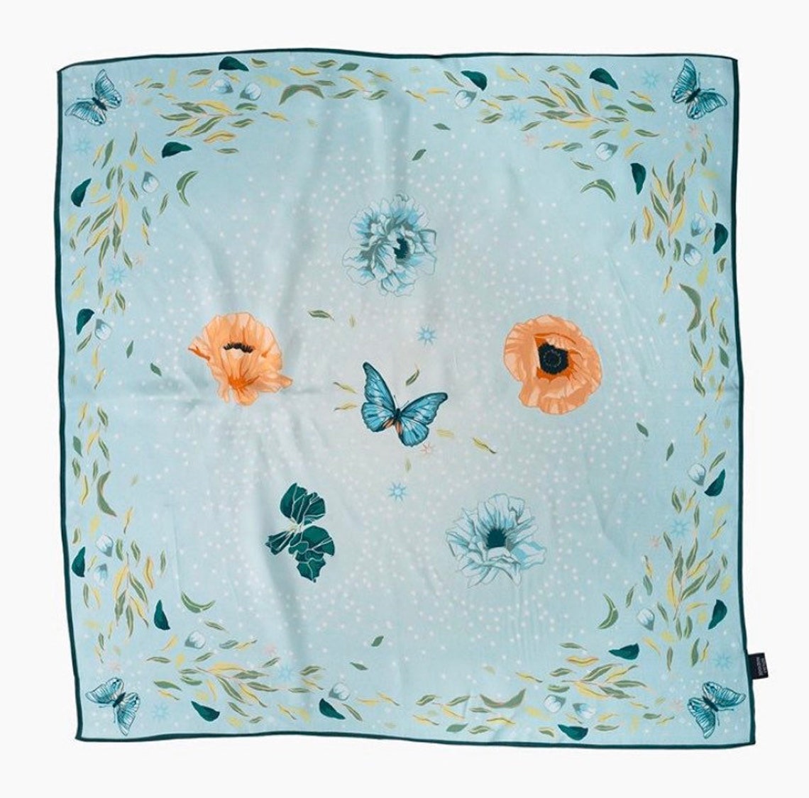 Floral Silk Scarf - Etsy