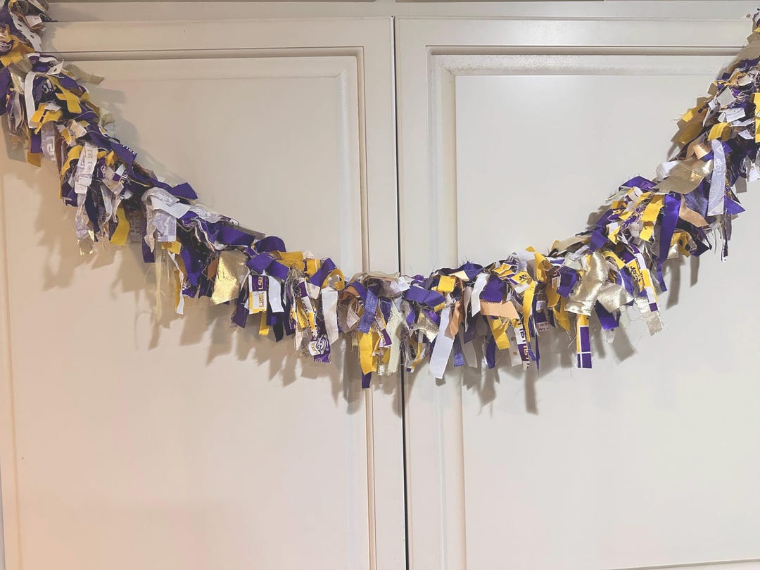 LSU Garland, Graduation Banner, 6 Foot, Rag, Tailgating Banner, Signing ...