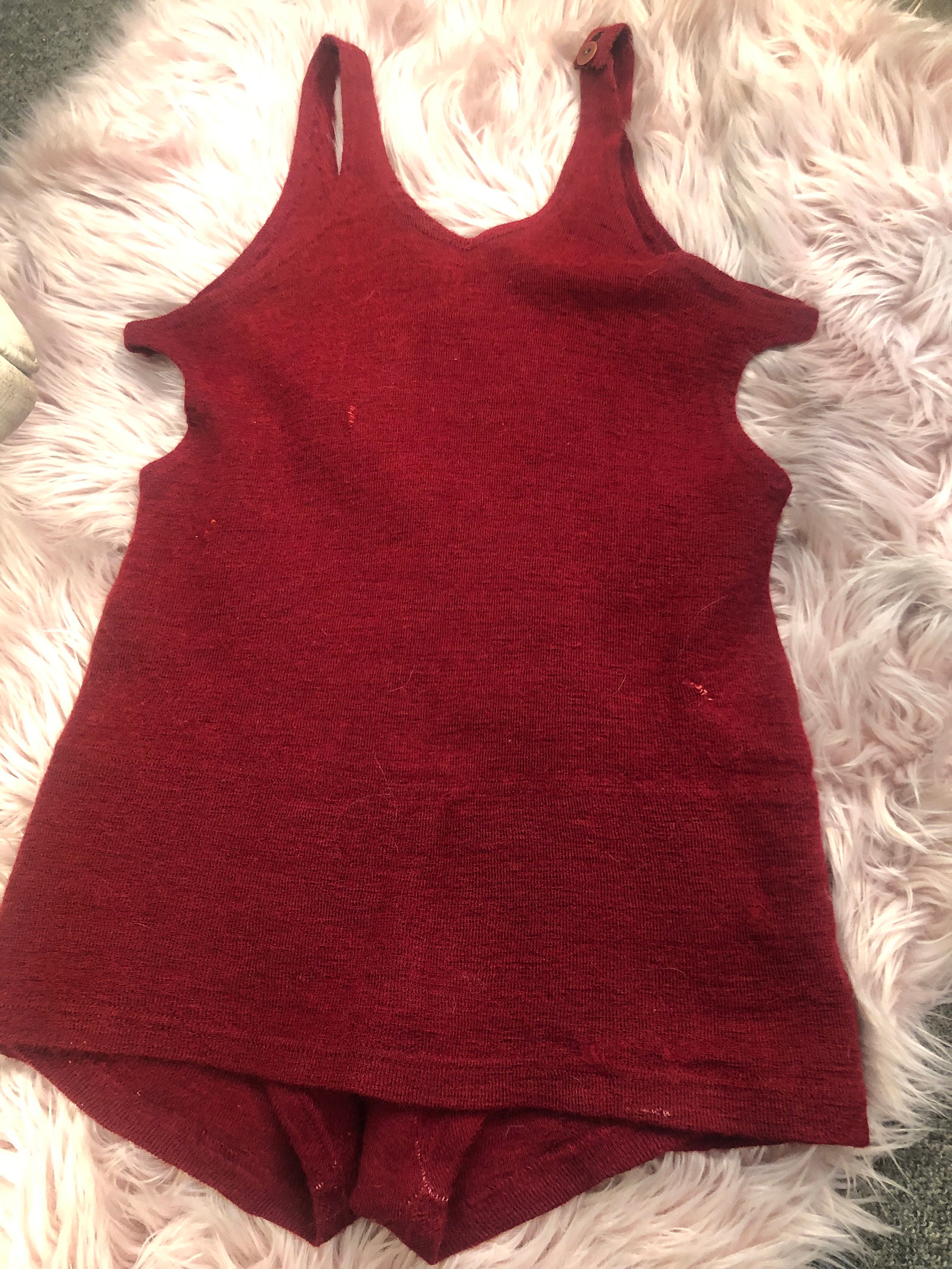 Vintage 1920s Art Deco Wool Bathing Suit by Toy Town With Peek - Etsy