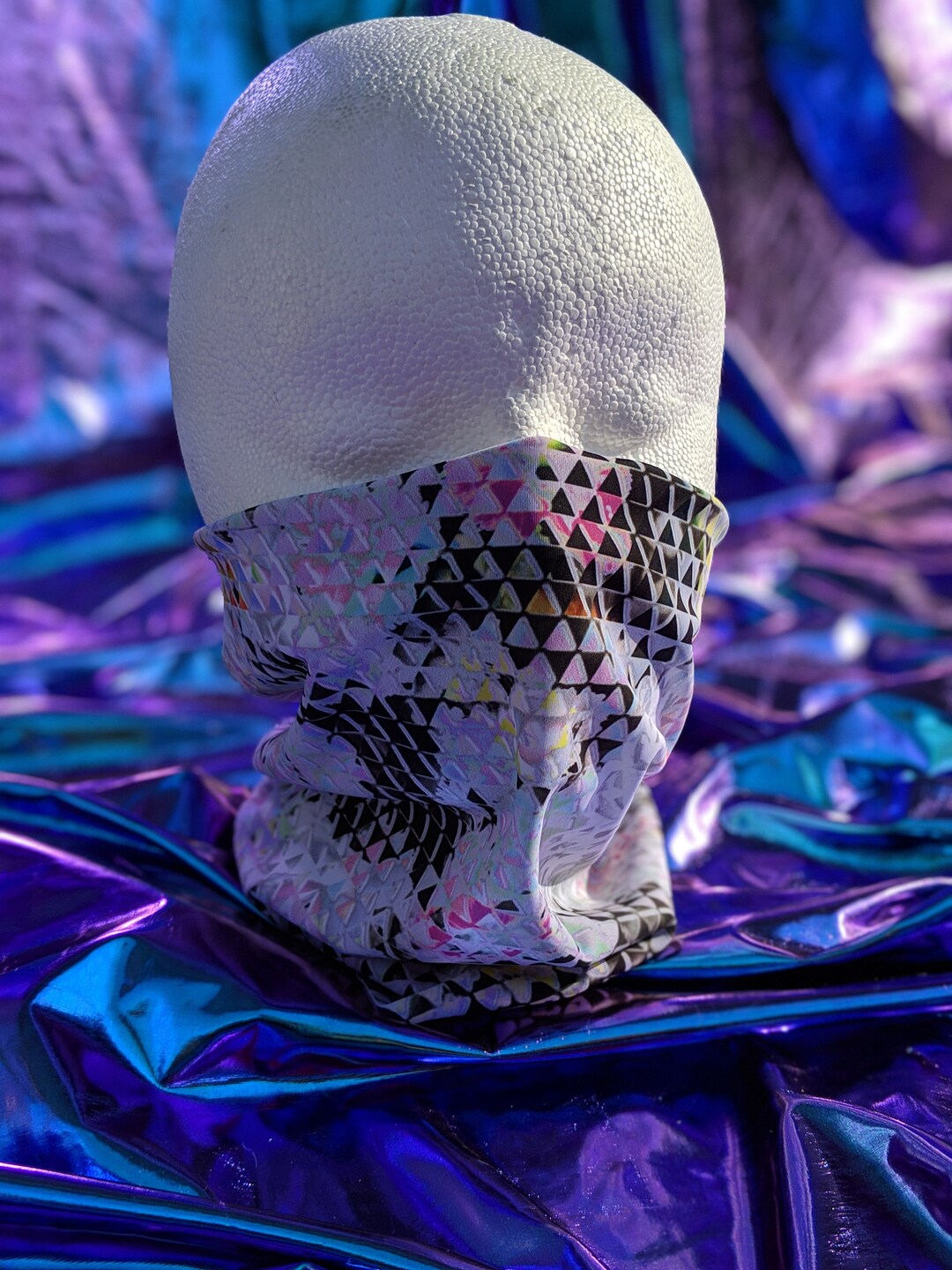 Pastel Geometric Festival Bandana Gaiter Mask - Etsy