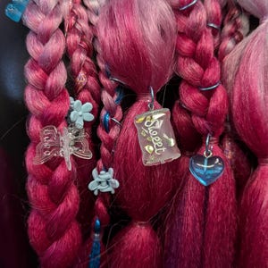 Aqua, Pink, and Purple Ombre Festival Braided Hair Extensions With ...