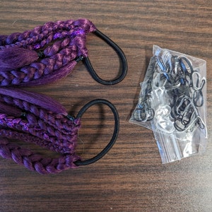 Purple, Blue, and Yellow Ombre Festival Braided Hair Extensions With ...