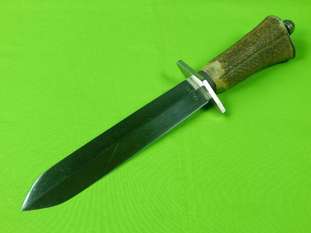Vintage Spanish Spain Toledo Huge Stiletto Stag Spear Point Blade ...