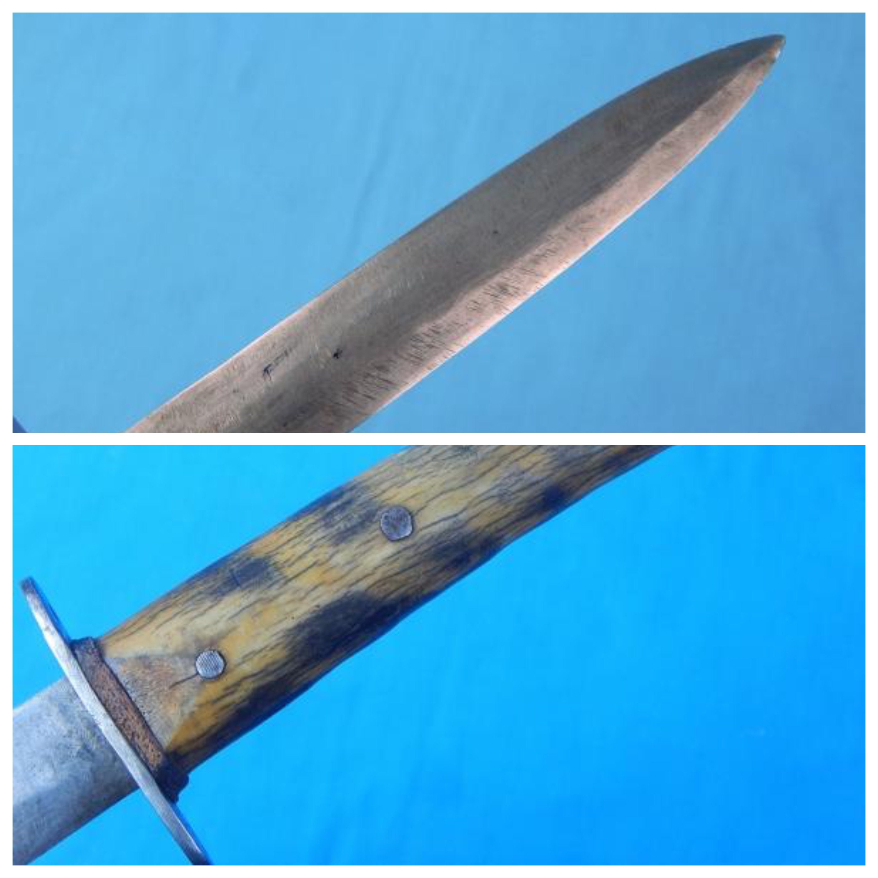US WW2 Custom Handmade Theater Stiletto Stag Knife w/ Signed | Etsy