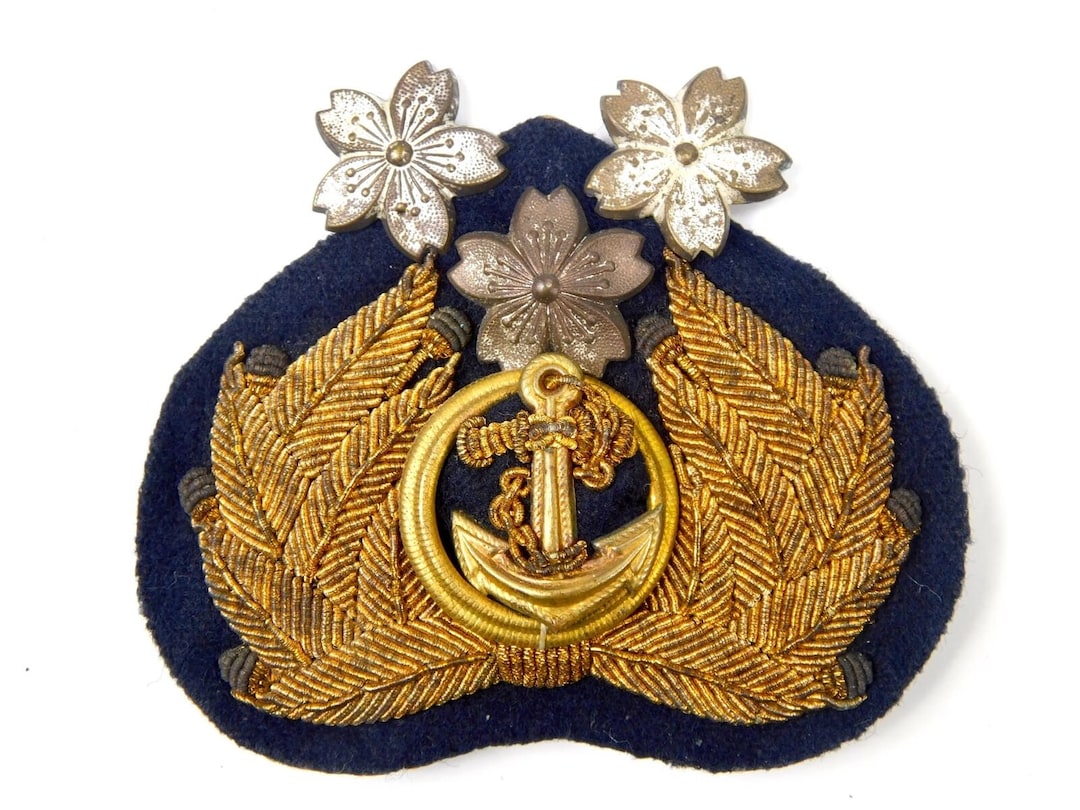 Imperial Japan Japanese WW2 Navy Naval Anchor Officer's Hat Badge ...