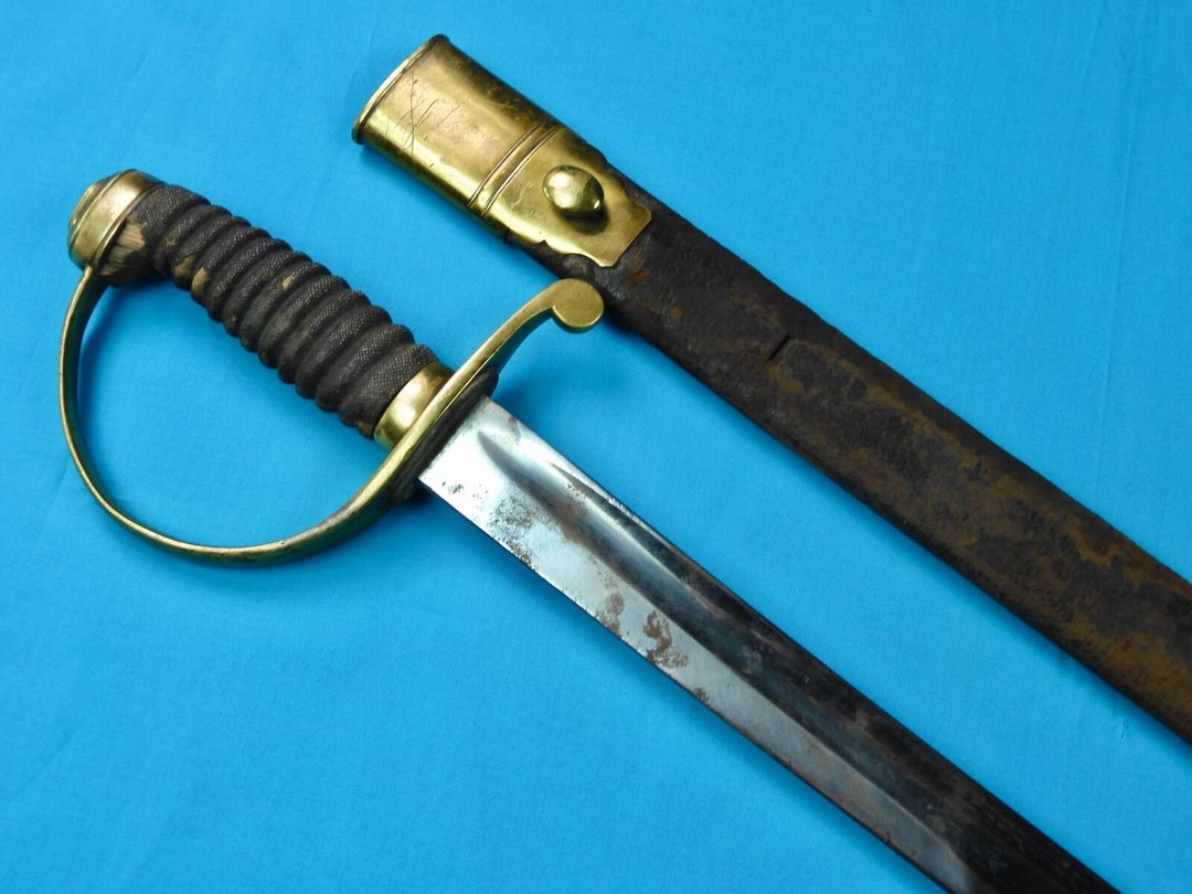 british-english-antique-ww1-police-short-sword-w-scabbard-gift-for-him