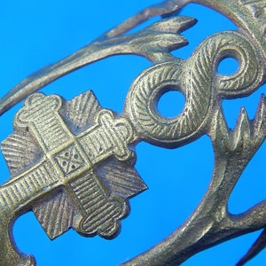 Antique Old German Germany WW1 8 Jager Regiment Flag Pole Plaque Badge ...