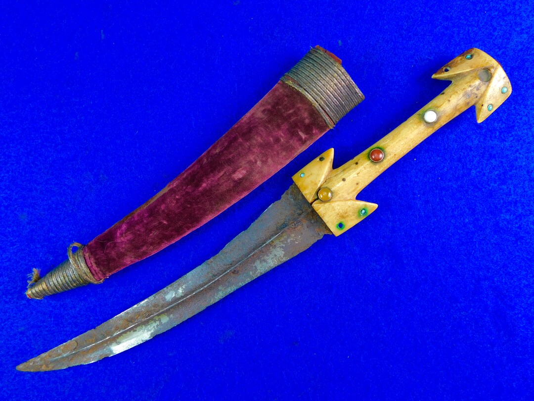 Antique 19 Century Turkish Turkey Ottoman Jeweled Dagger Knife W ...