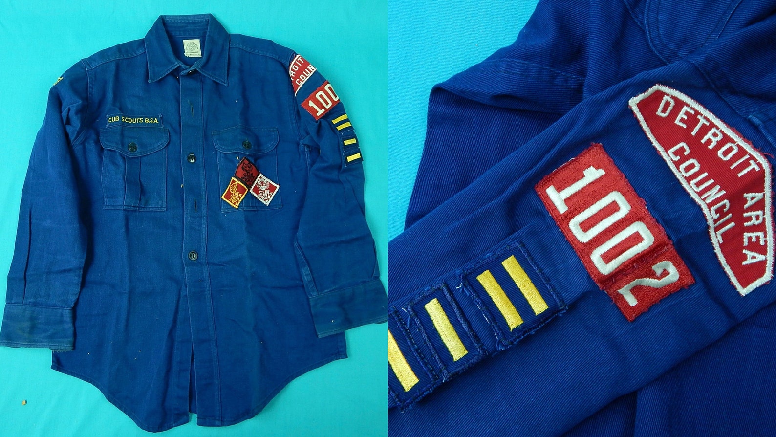 Vintage US Boy Scout Cub Scout Uniform Set Shirt Hat Badge | Etsy