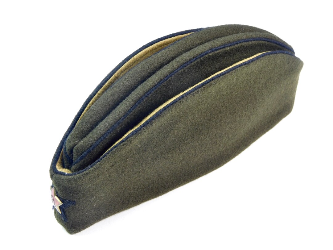 Soviet Russian Russia USSR WW2 Officer's Forage Cap Hat Black Stripes ...