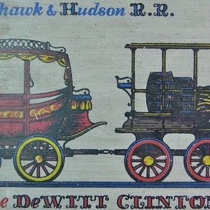 Vintage Mohawk & Hudson Rail Road the Dewitt Clinton Train Wood Wall ...