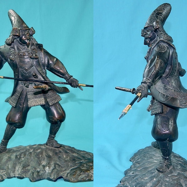 Antique Japanese Bronze Samurai - Etsy