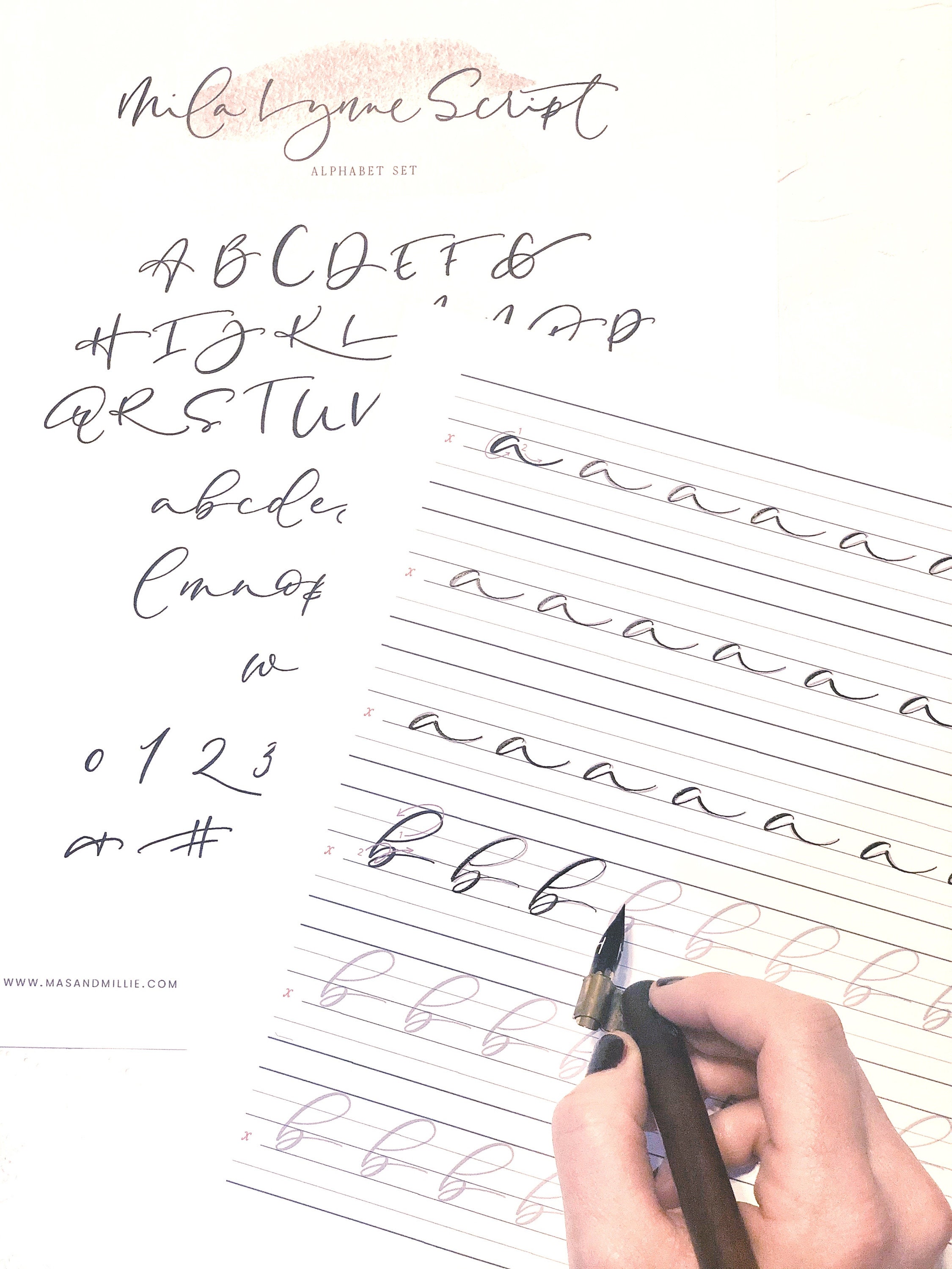 Mila Lynne Alphabet Set Instant Calligraphy PRINTABLE DOWNLOAD With ...