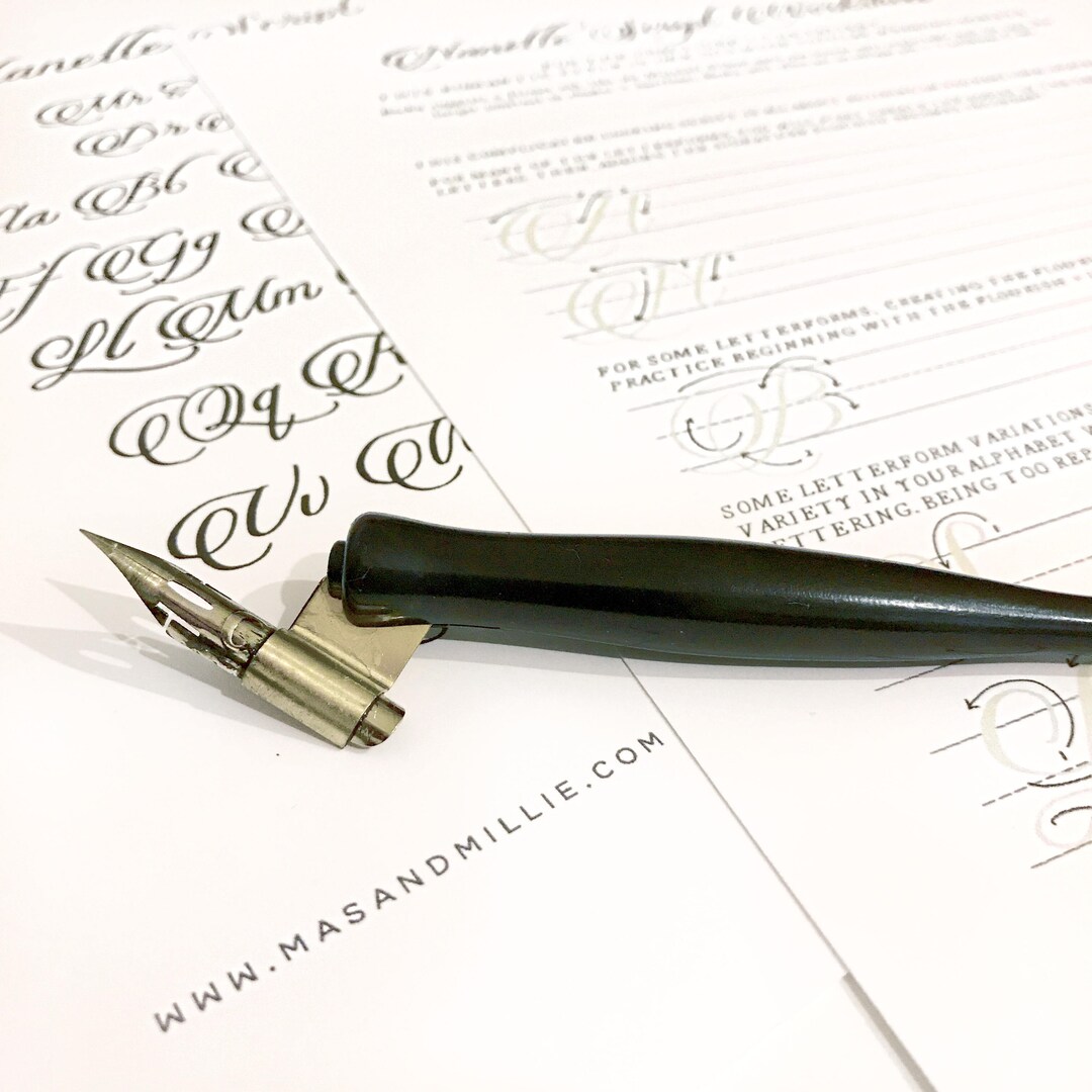 Nanette Script Alphabet Set | Modern Calligraphy | Alphabet Set ...