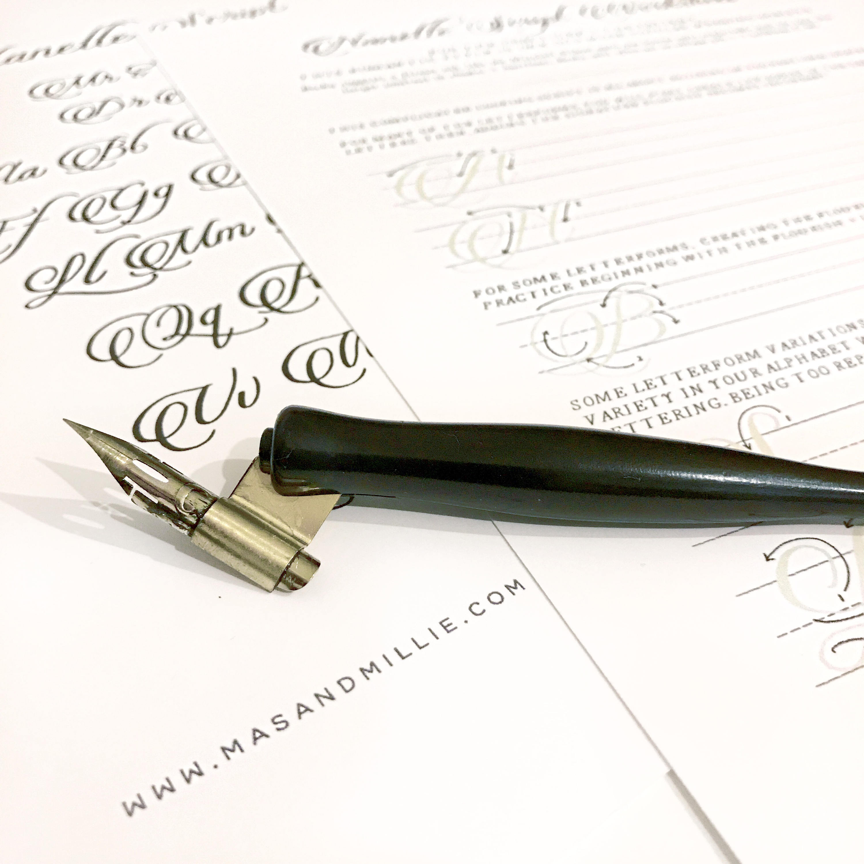 Nanette Script Alphabet Set | Modern Calligraphy | Alphabet Set ...