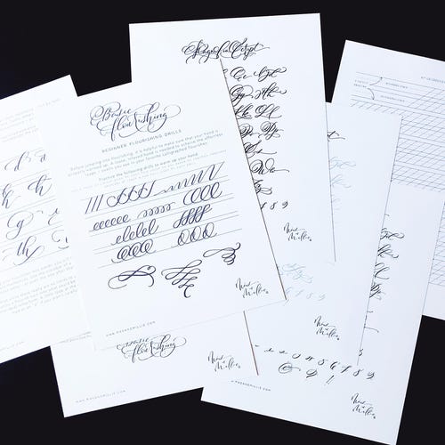 Chloe Script Alphabet Set Modern Calligraphy Alphabet Set | Etsy