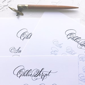 Chloe Script Alphabet Set | Modern Calligraphy | Alphabet Set ...