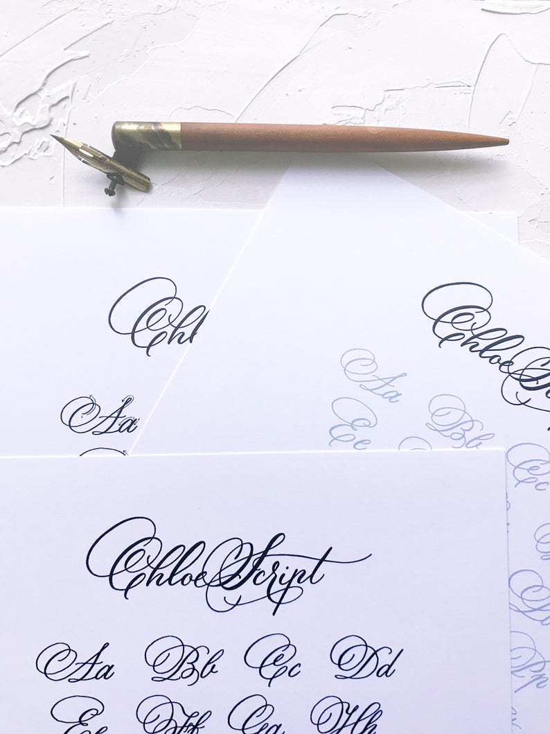 Chloe Script Alphabet Set | Modern Calligraphy | Alphabet Set ...