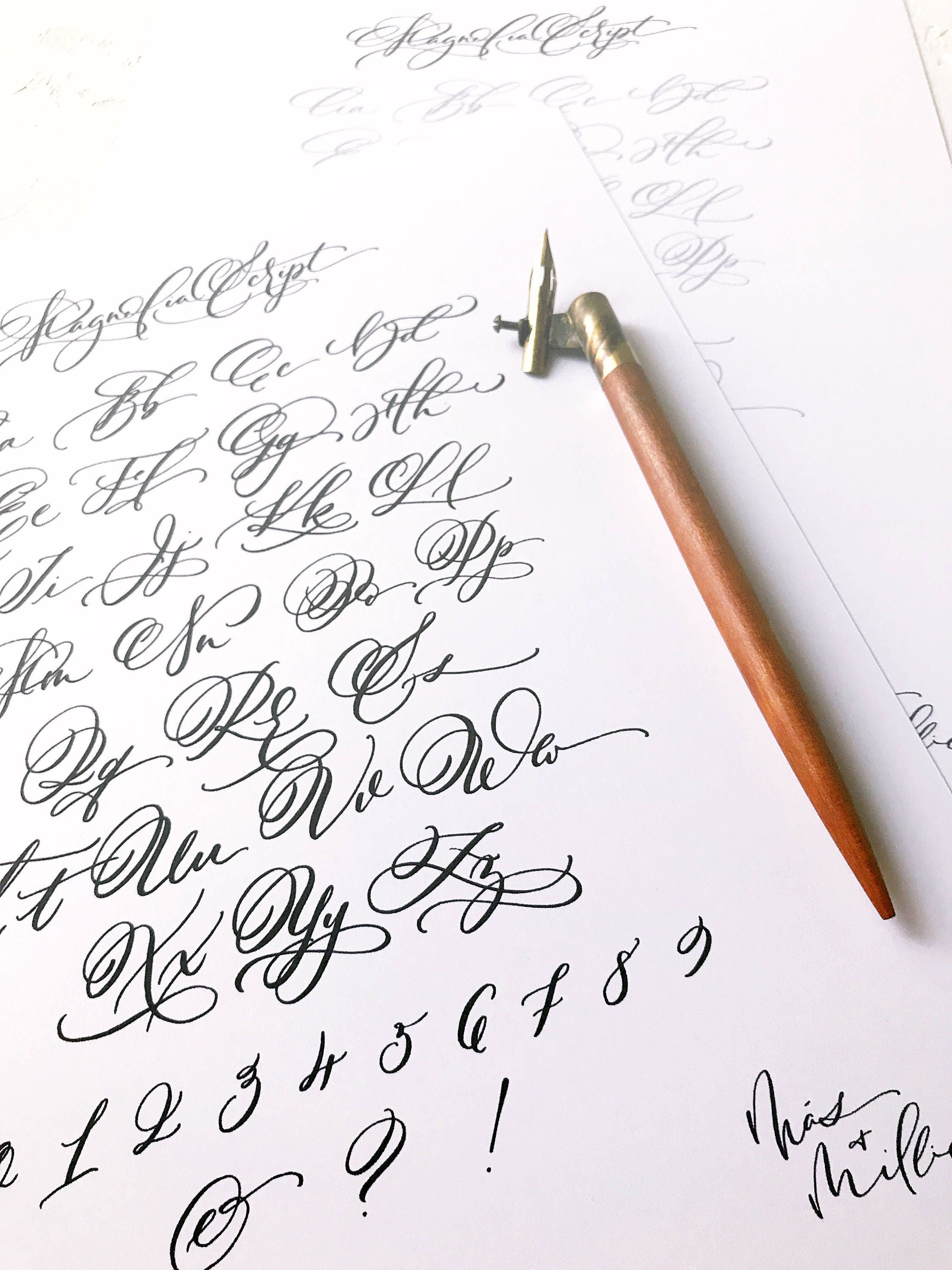 Magnolia Script Alphabet Set - Etsy