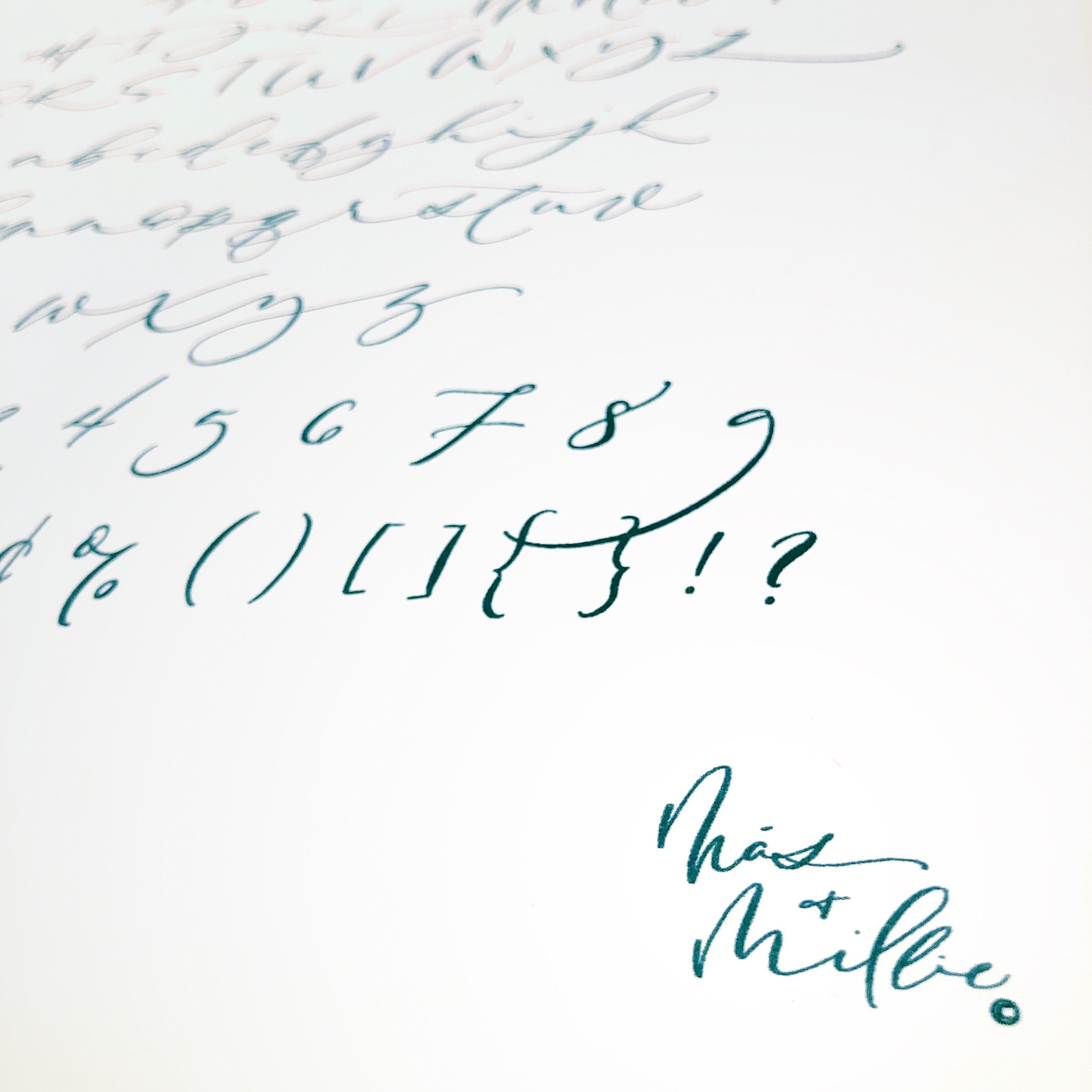 Mila Lynne Alphabet Set Instant Calligraphy PRINTABLE DOWNLOAD With ...