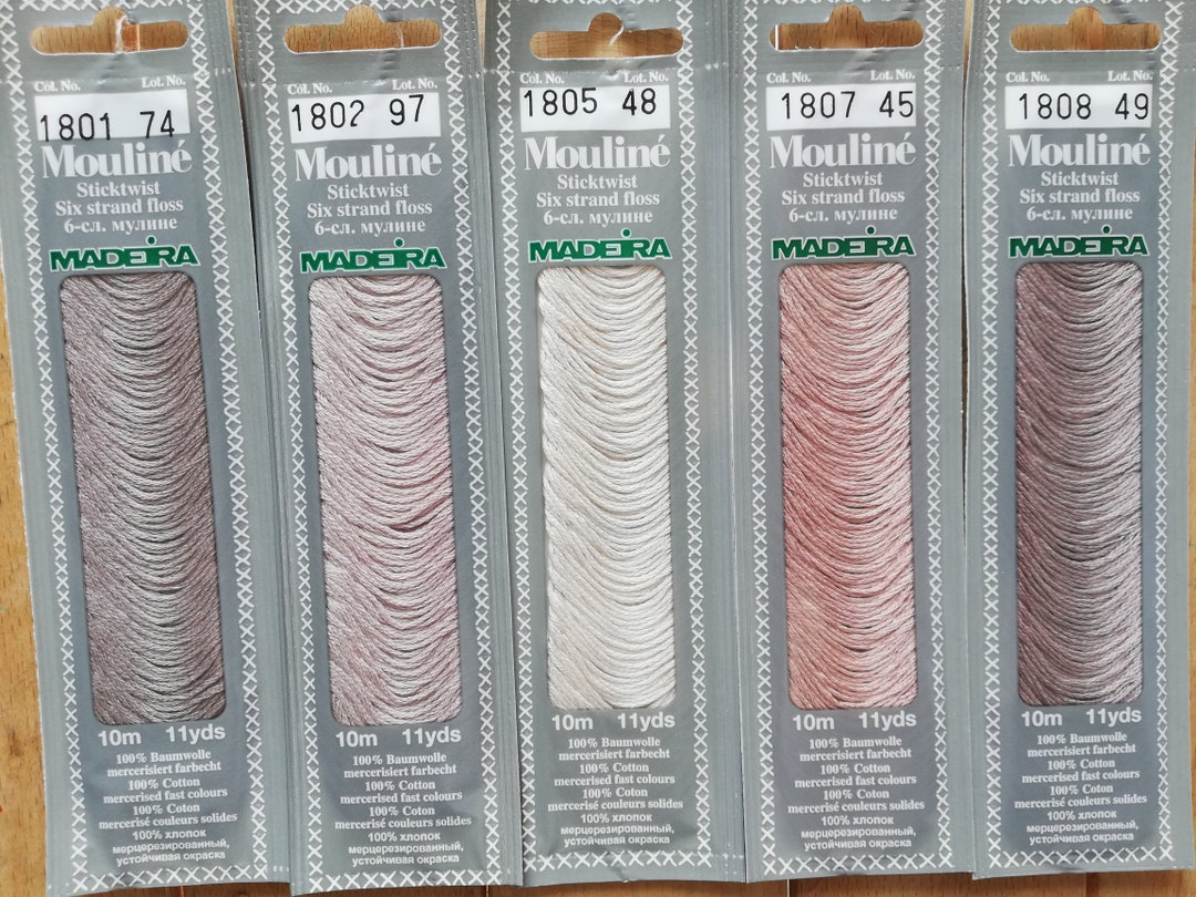 MADEIRA Mouline Embroidery Thread 6-ply Value Pack Set 5 X 10 M ...