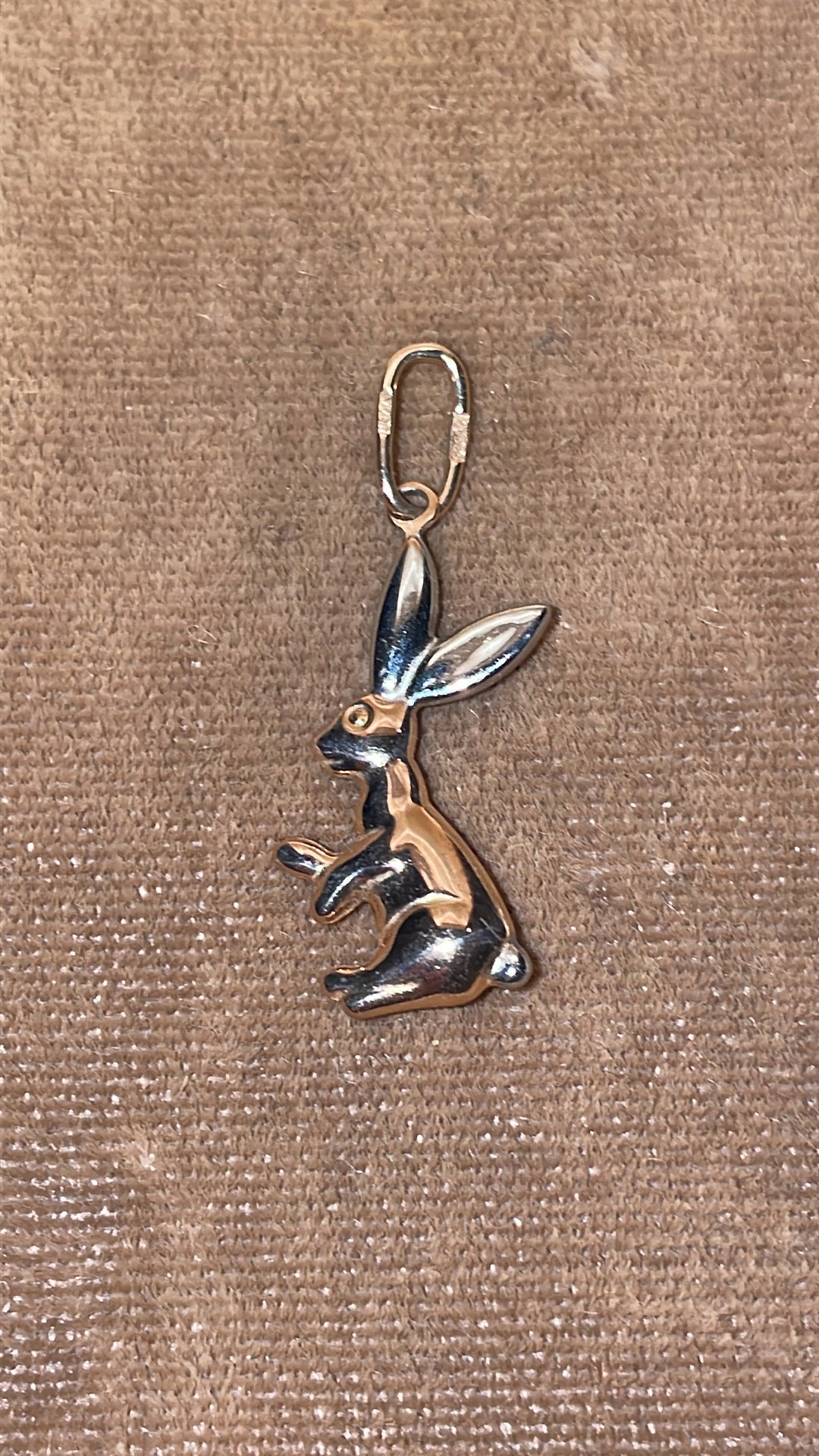 Genuine 14K Gold Bunny Rabbit European 585 Stamped Dimensional ...