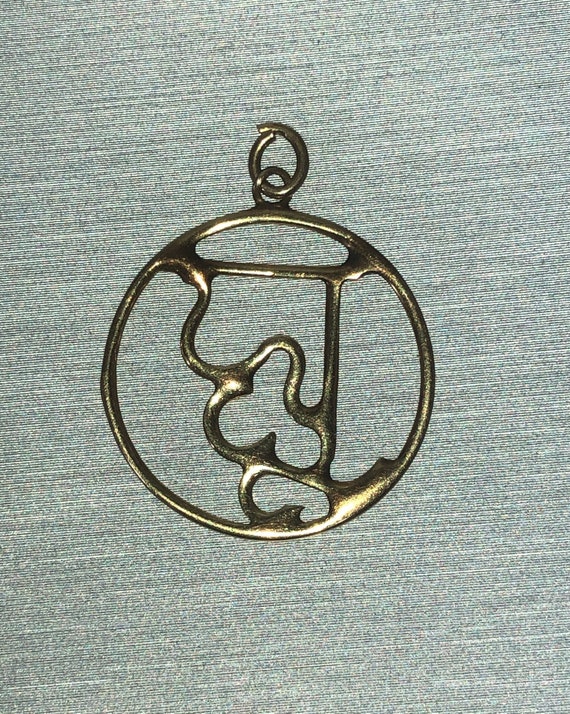 14K Yellow Gold Ancient Symbol God Sanskrit Hu Pendan… - Gem