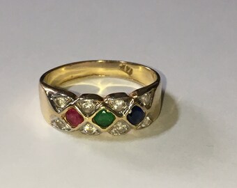 Faux Ruby Ring - Etsy