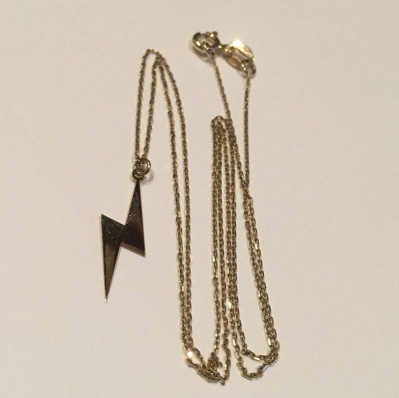 Vintage Solid Stamped Hallmarked 10KT Yellow Gold Lightning | Etsy