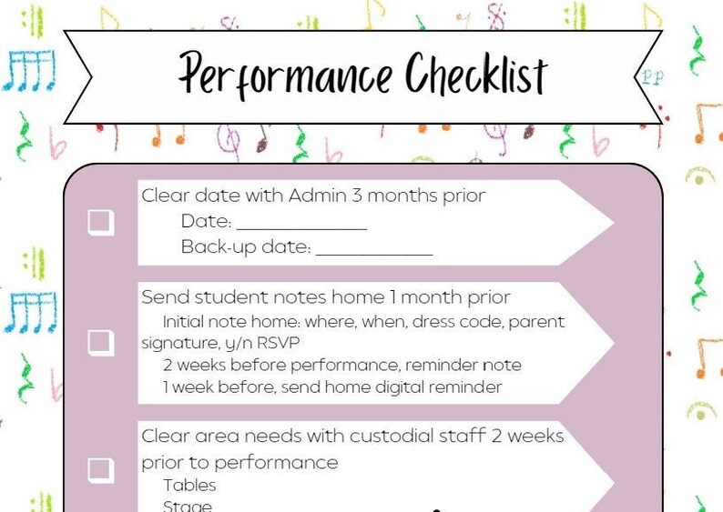 Performance Checklist - Etsy