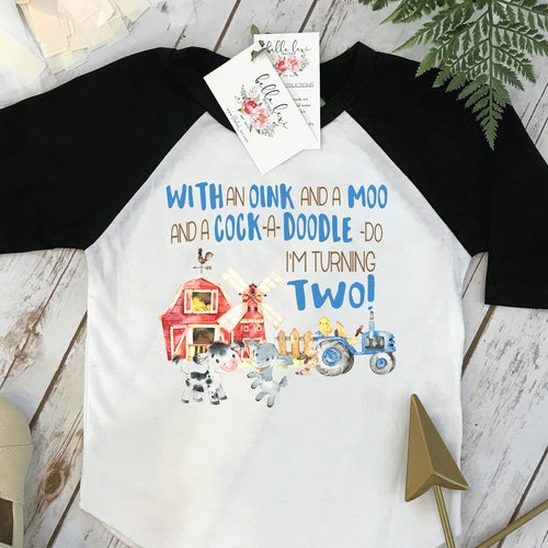 Second Birthday With an Oink and a Moo Farm Birthday Oink - Etsy