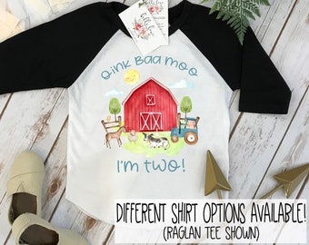 Oink Moo Turning Two | Etsy