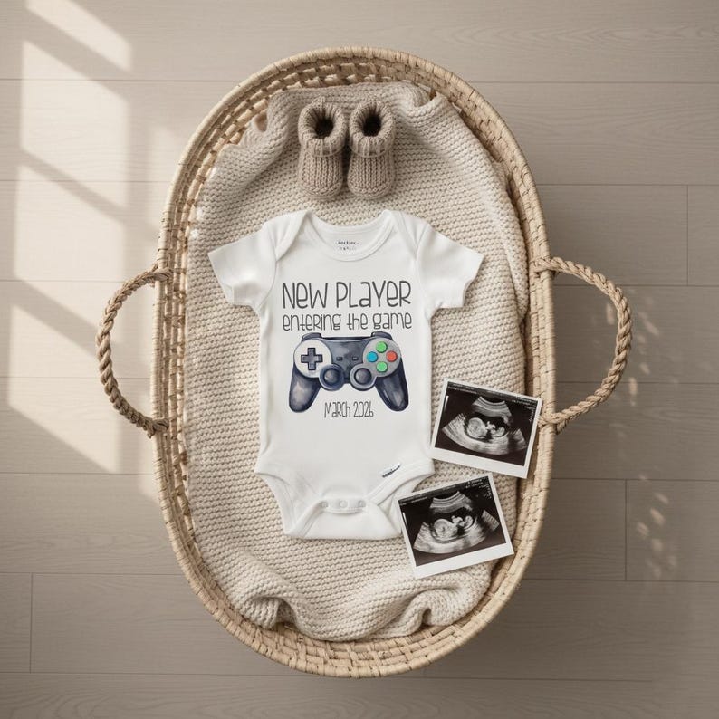 Gamer Onesie®, Pregnancy Reveal, Gamer Dad, Baby Announcement, Gaming ...