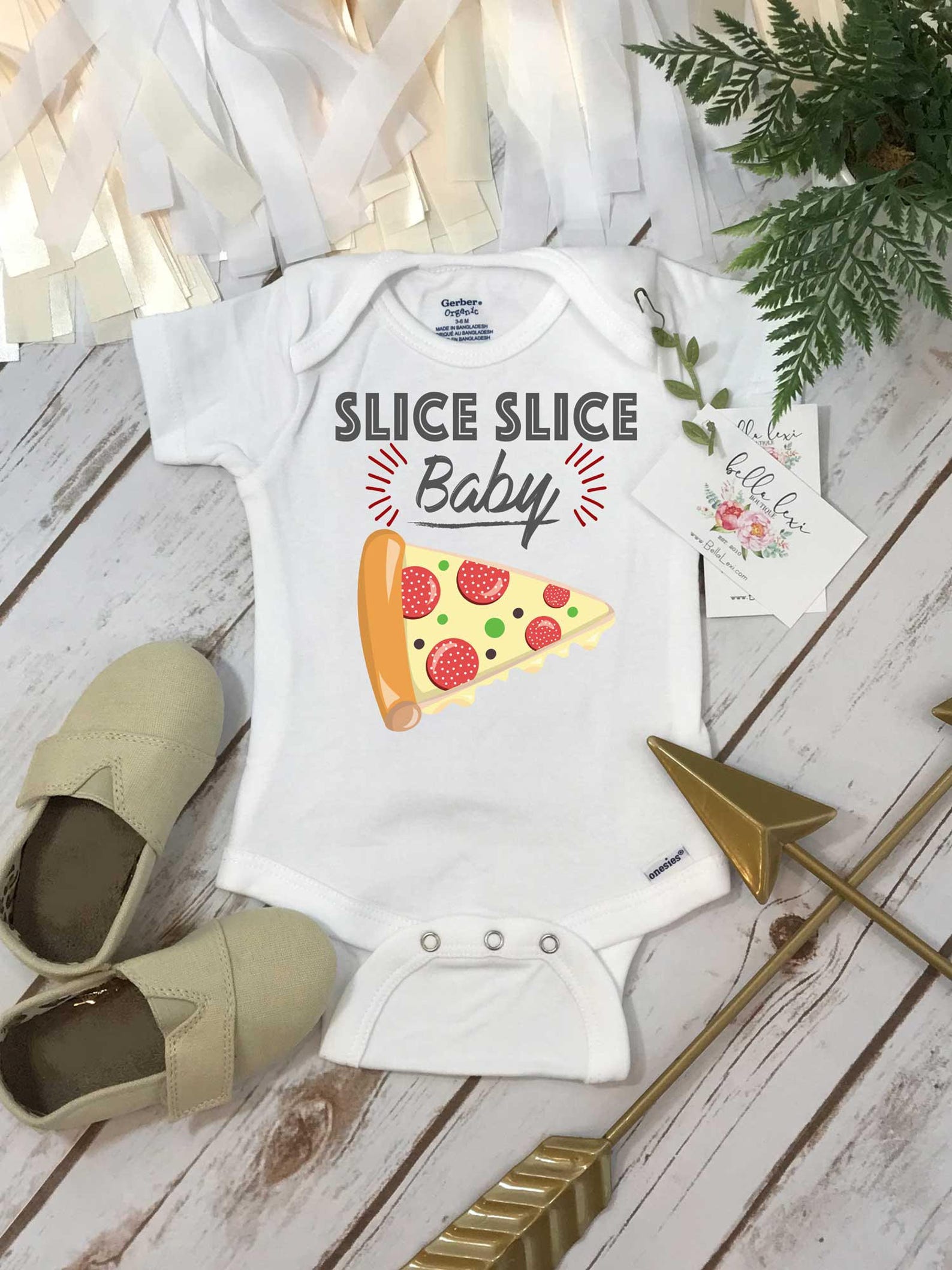 Pizza Onesie® Slice Slice Baby Baby Shower Gift Funny Baby | Etsy