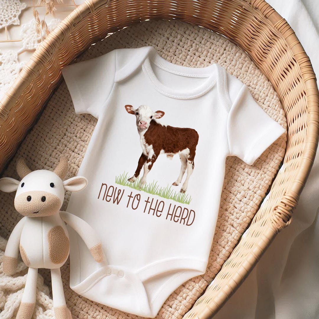 Baby Shower Gift, NEW TO the HERD, Western Nursery, Farm Shirt, Cowboy ...